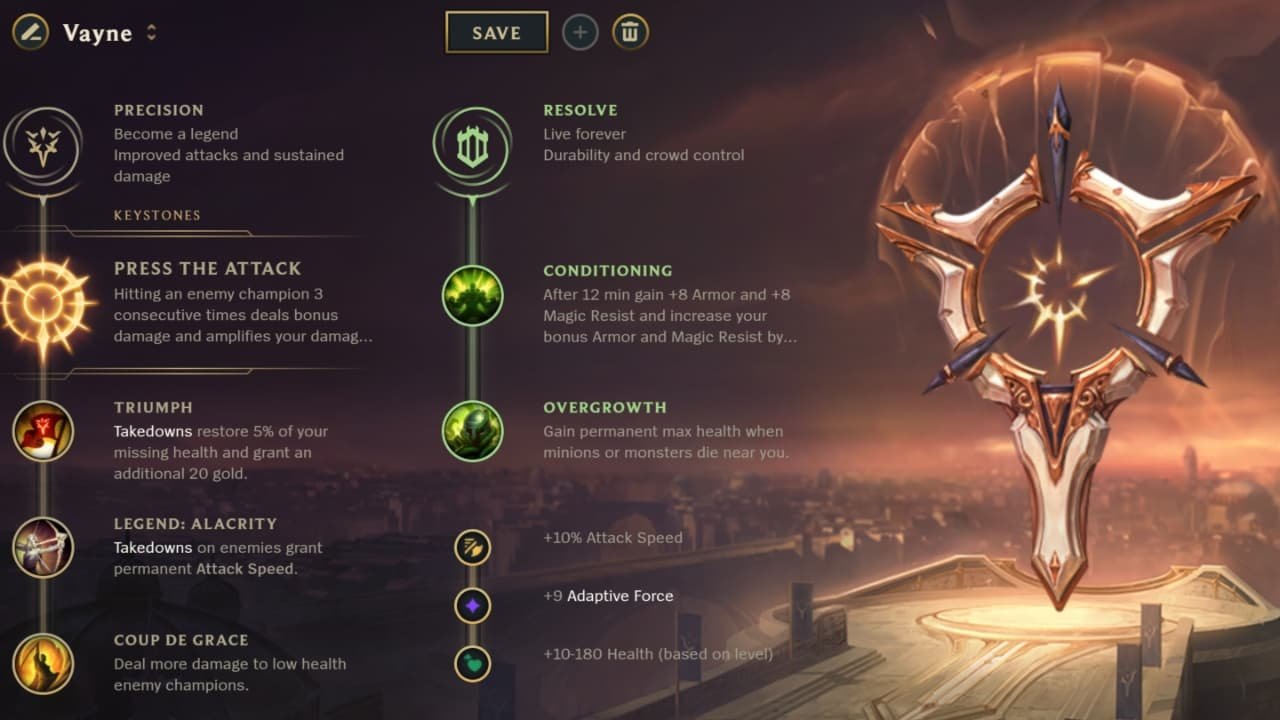 League of Legends best Vayne build guide: Runes, Itemization, Strategy ...