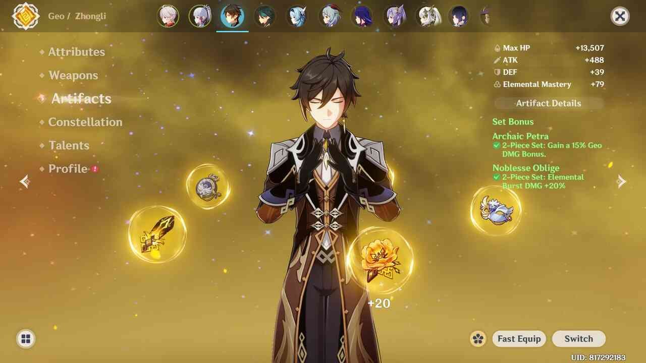 Genshin Impact Best Zhongli build: Artifacts, Weapons and more - Backdash