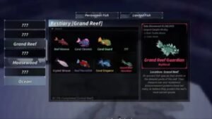 Fisch complete Grand Reef bestiary guide - Backdash