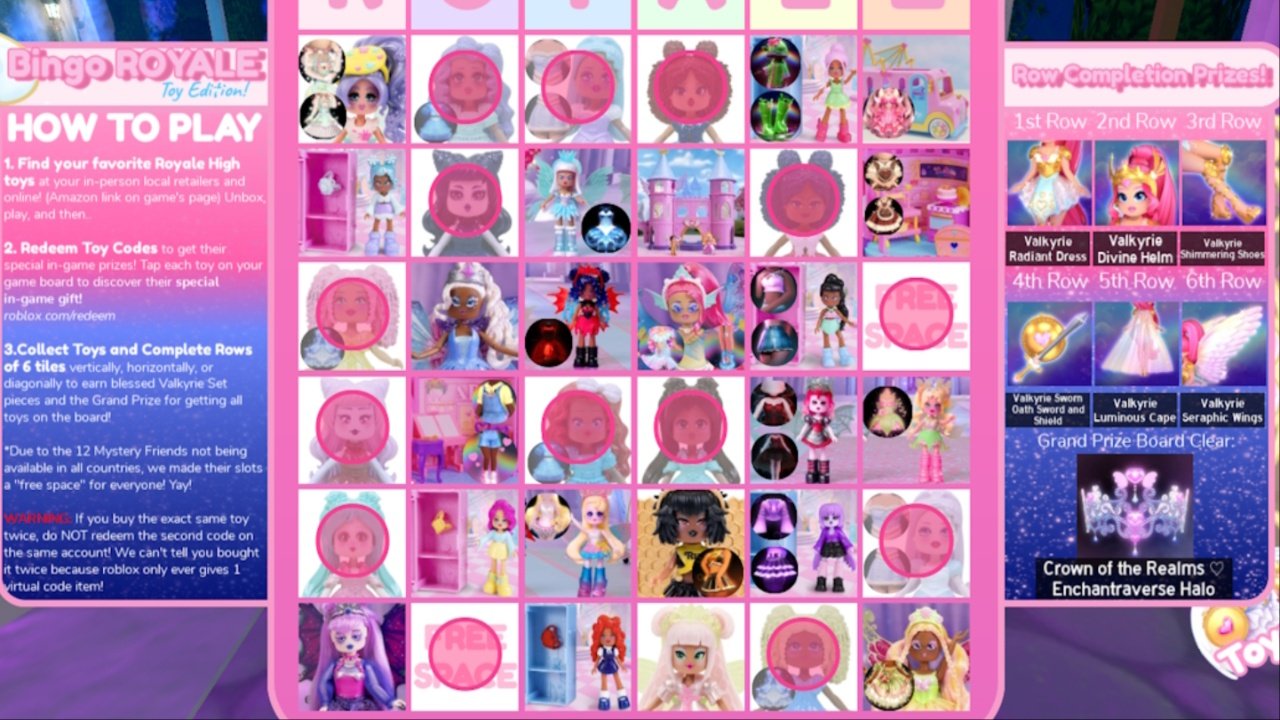Royale High Bingo guide- How to get the Valkyrie Set - Backdash