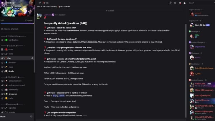 How to join Anime Siege Trello Board and Discord Server - Backdash