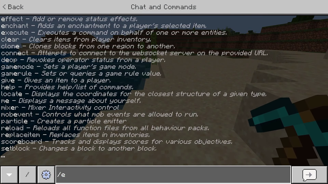 Minecraft Commands List— Every Command you need to know - Backdash