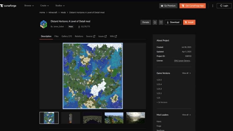 Minecraft Distant Horizons mod: How to install and best settings - Backdash