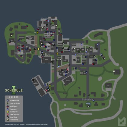 All map locations in Schedule 1 | Backdash