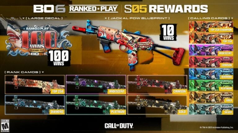 How get every Black Ops 6 Season 5 ranked play rewards | Backdash